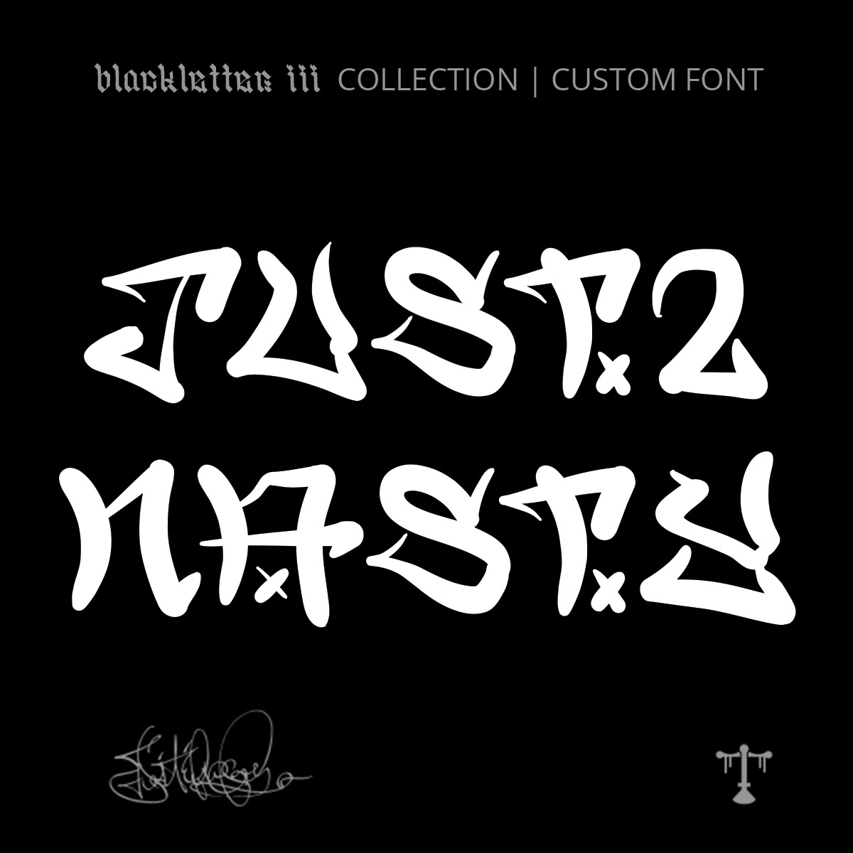 Just2nasty Font - Justified Ink Design