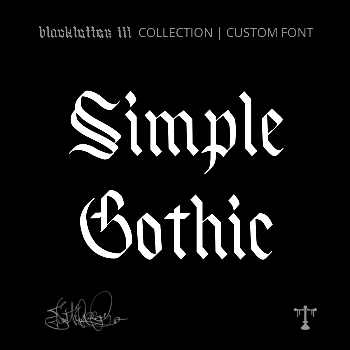 Simple Gothic Font - Justified Ink Design