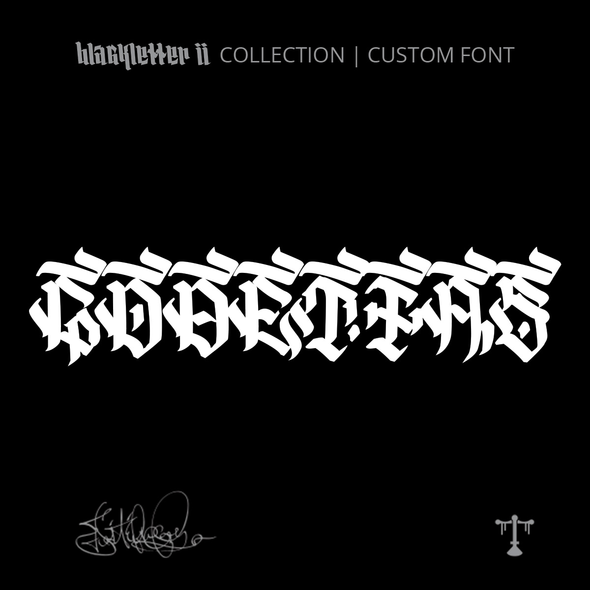 Godetias Font - Justified Ink Design