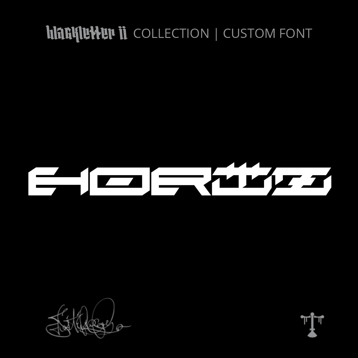 Horiz Font - Justified Ink Design